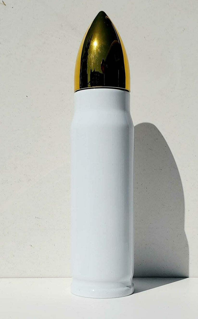 17oz/32oz Bullet Tumbler | Silver & White | Sublimation – PNW Blanks by ...